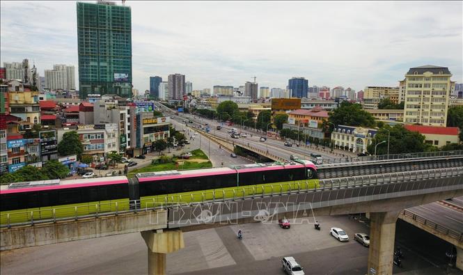 Hanoi urban metro line’s elevated section commissioned - VNA Photos ...