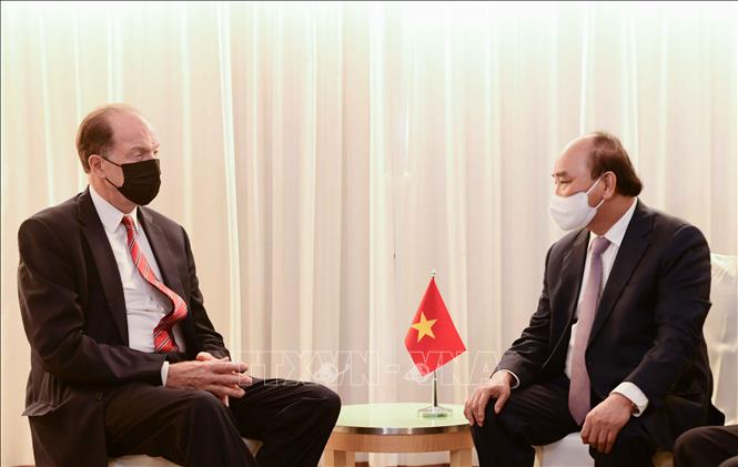 Chủ tịch nước Nguyễn Xuân Phúc gặp Chủ tịch Ngân hàng Thế giới David ...