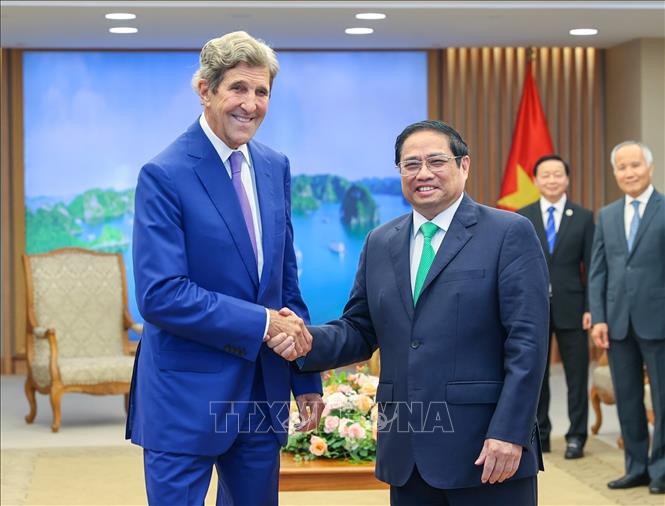 Thủ tướng Phạm Minh Chính tiếp ông John Kerry, Đặc phái viên của Tổng ...