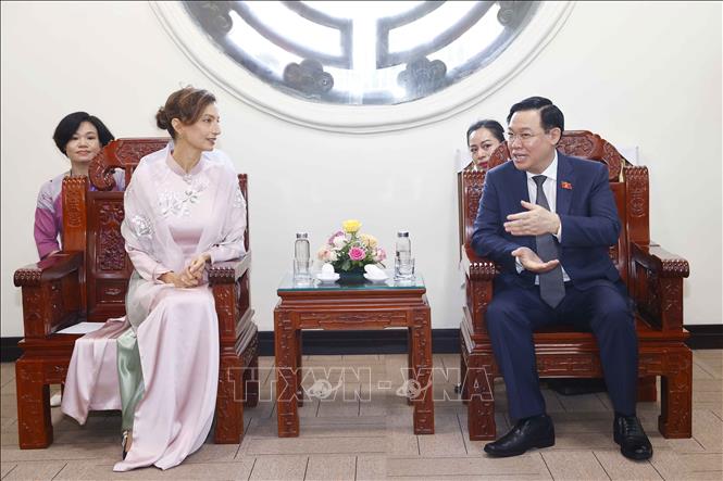 Chủ tịch Quốc hội Vương Đình Huệ tiếp Tổng Giám đốc UNESCO - Ảnh thời ...