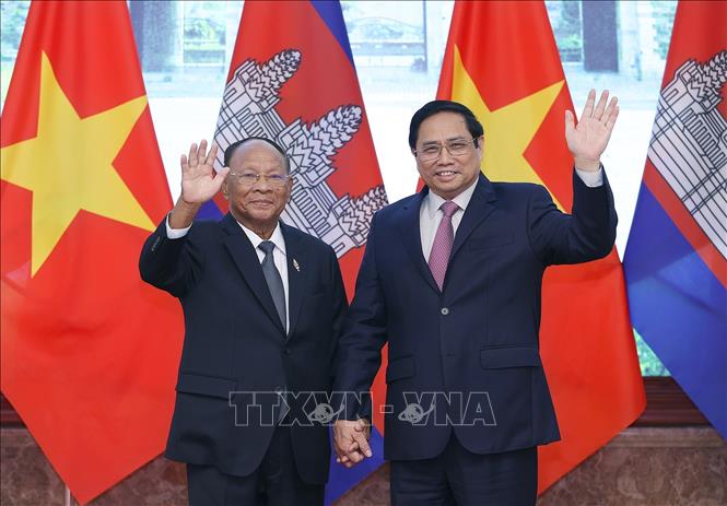 Thủ tướng Phạm Minh Chính tiếp Chủ tịch Quốc hội Campuchia Heng Samrin - Ảnh thời sự trong nước ...