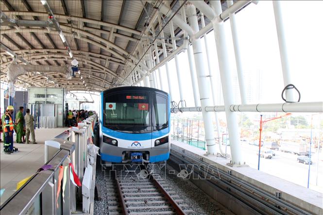 Thành phố Hồ Chí Minh: Lễ chạy thử nghiệm đoàn tàu metro số 1 - Ảnh ...