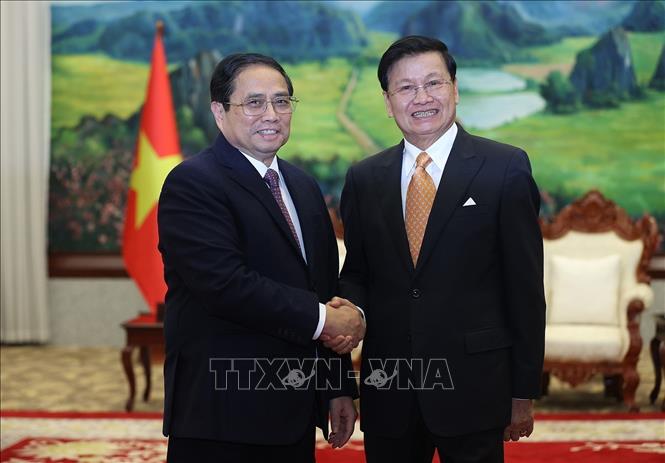 Prime Minister Pham Minh Chinh meets Lao leader - VNA Photos - Vietnam ...