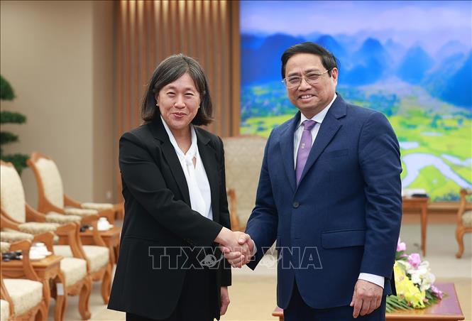 Thủ tướng Phạm Minh Chính tiếp Đại diện Thương mại Hoa Kỳ Katherine Tai ...