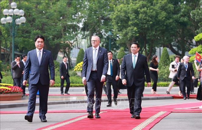 Thủ tướng Phạm Minh Chính chủ trì Lễ đón Thủ tướng Australia Anthony ...
