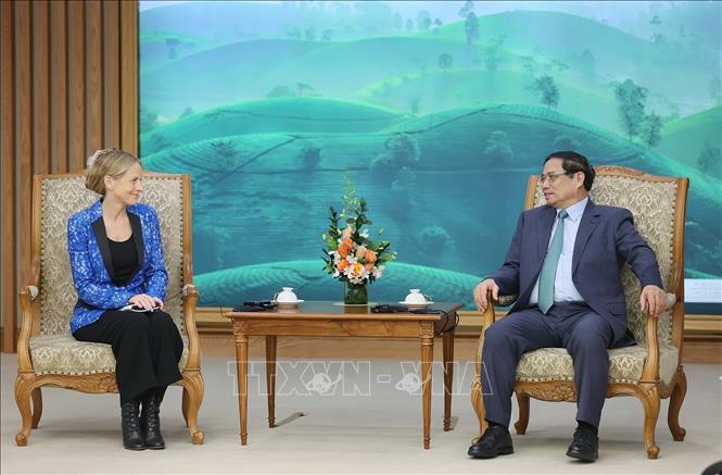 Thủ tướng Phạm Minh Chính tiếp Phó Chủ tịch Tập đoàn Amazon - Ảnh thời ...