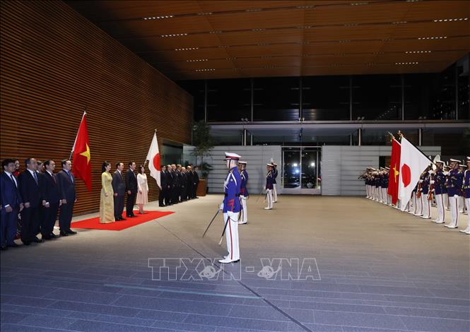 Official welcome ceremony held for Vietnamese President in Tokyo - VNA ...
