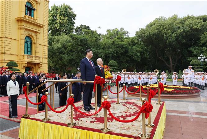 Welcome ceremony with cannon salute held for Chinese Party, State ...