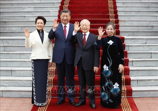 Welcome ceremony with cannon salute held for Chinese Party, State ...