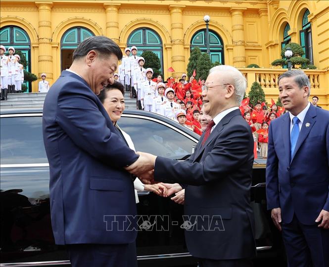 Welcome ceremony with cannon salute held for Chinese Party, State ...