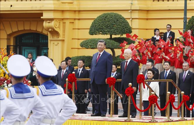 Welcome ceremony with cannon salute held for Chinese Party, State ...