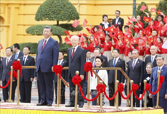 Welcome ceremony with cannon salute held for Chinese Party, State ...