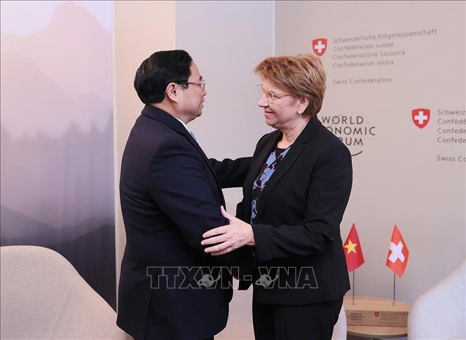Prime Minister Pham Minh Chinh meets Swiss President Viola Amherd - VNA ...