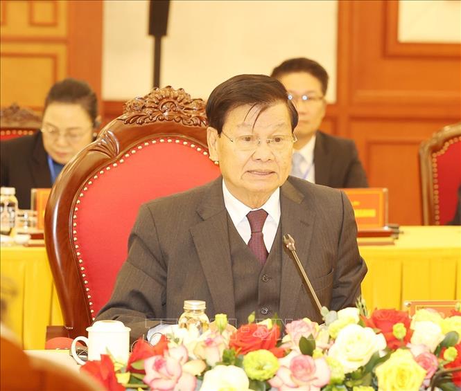 Top leaders of Vietnamese, Lao Parties meet in Hanoi - VNA Photos ...