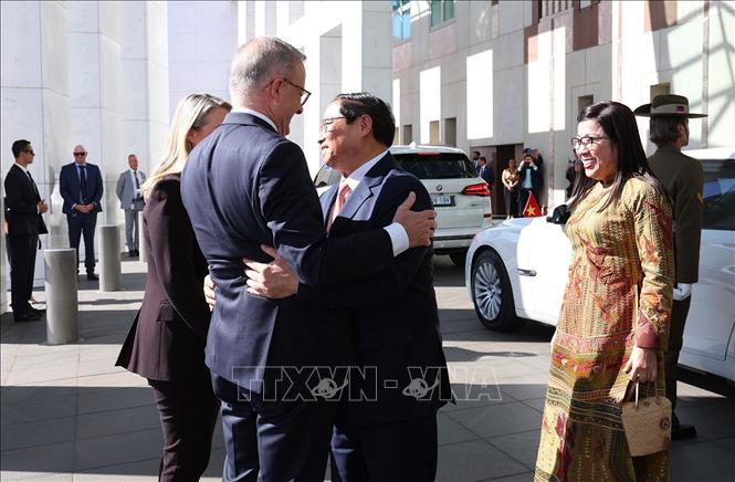 Lễ đón Thủ tướng Phạm Minh Chính thăm chính thức Australia - Ảnh thời ...