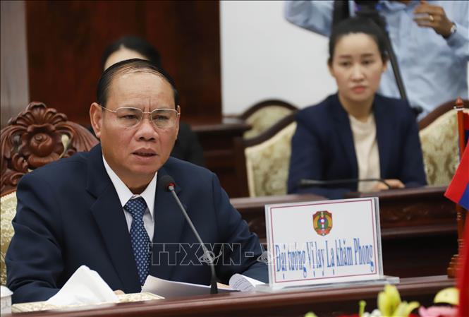 Bộ trưởng Bộ Công an Lương Tam Quang thăm và làm việc tại Lào - Ảnh ...