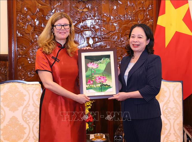 Phó Chủ tịch nước tiếp Trưởng Đại diện UNICEF tại Việt Nam - Ảnh thời ...