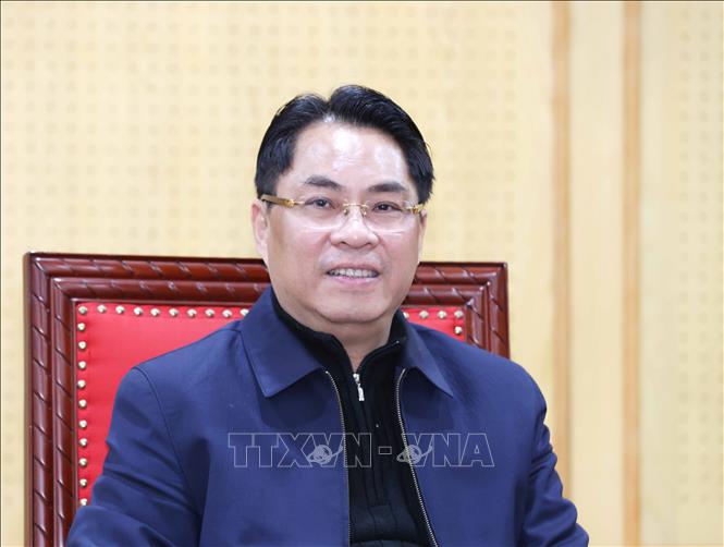 Phó Trưởng Ban Tổ chức Trung ương Phan Thăng An trả lời phỏng vấn TTXVN về “Giải Búa liềm vàng ...