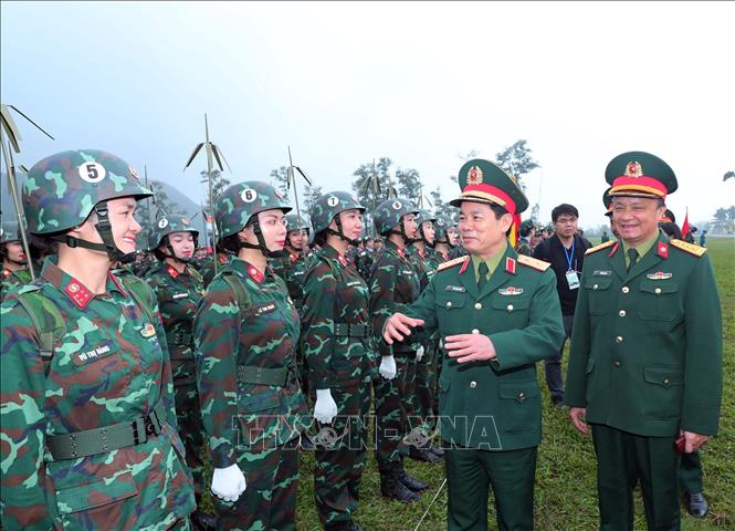 Hợp luyện các lực lượng diễu binh, diễu hành Kỷ niệm 50 năm Giải phóng ...