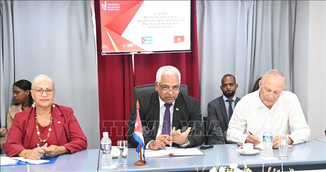 Việt Nam và Cuba ký thỏa thuận trong lĩnh vực tư pháp - Ảnh thời sự ...