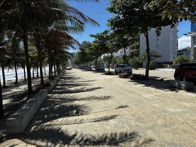 Đà Nẵng khẩn trương dọn vệ sinh môi trường biển do ảnh hưởng bão 13 gây ...