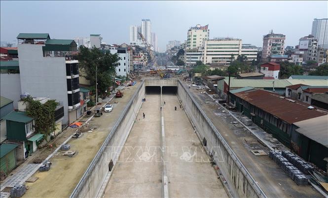 Hầm chui nút giao Giải Phóng - Kim Đồng được thông xe trước Tết Nguyên ...