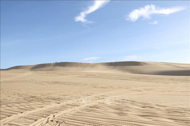 Striking white sand dunes make Bau Trang “mini Sahara” of Vietnam - VNA ...