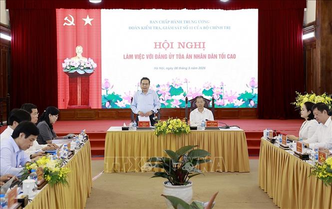 Đoàn Kiểm tra, giám sát số 11 của Bộ Chính trị làm việc với Đảng ủy Toà ...